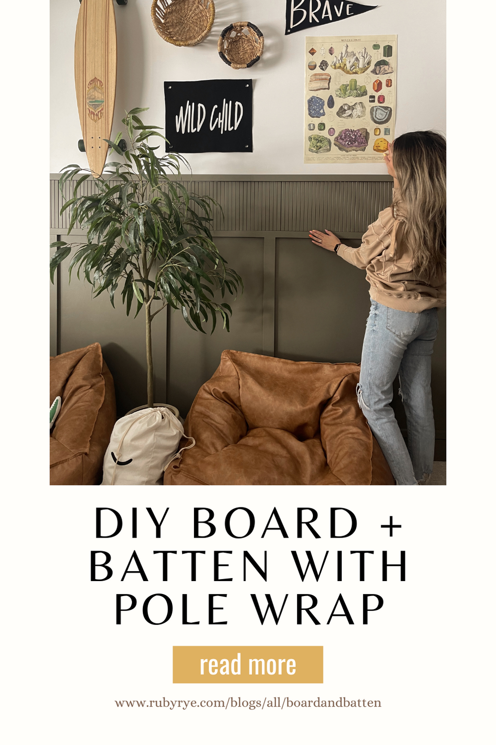 Board and Batten with Pole Wrap (or RODEBY from IKEA) reeded detail ...