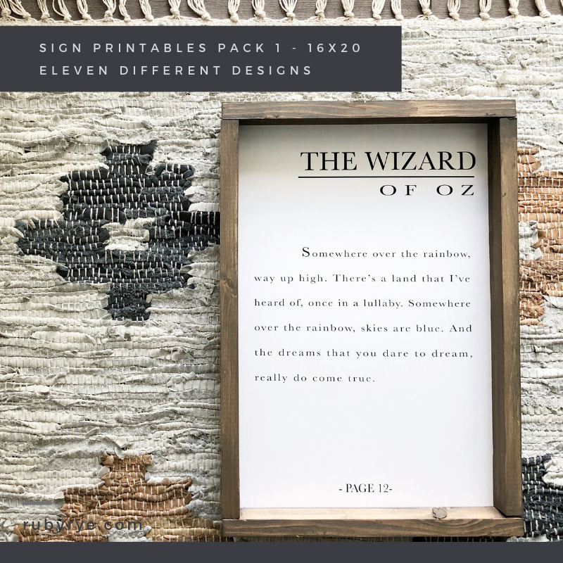 Sign Printables Pack 1 | 16x20 – Ruby Rye Co